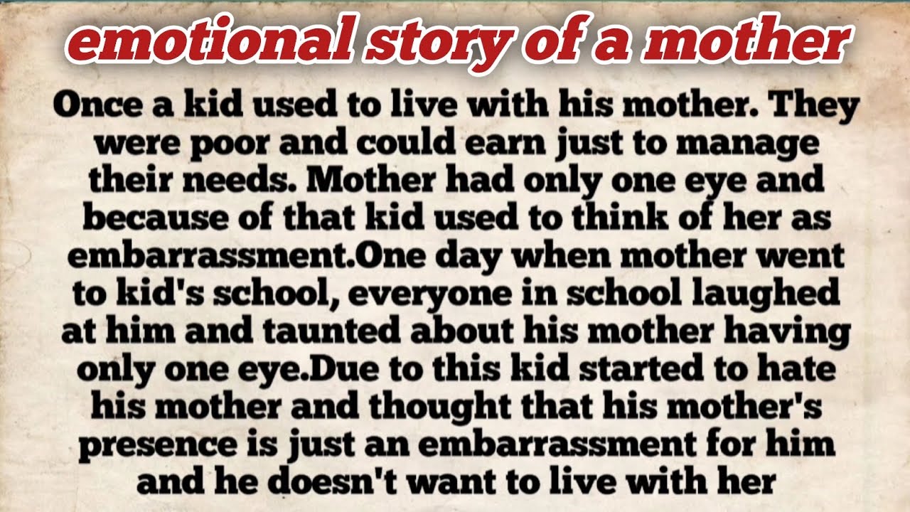 son left his poor mother because she had one eye | emotional story ...