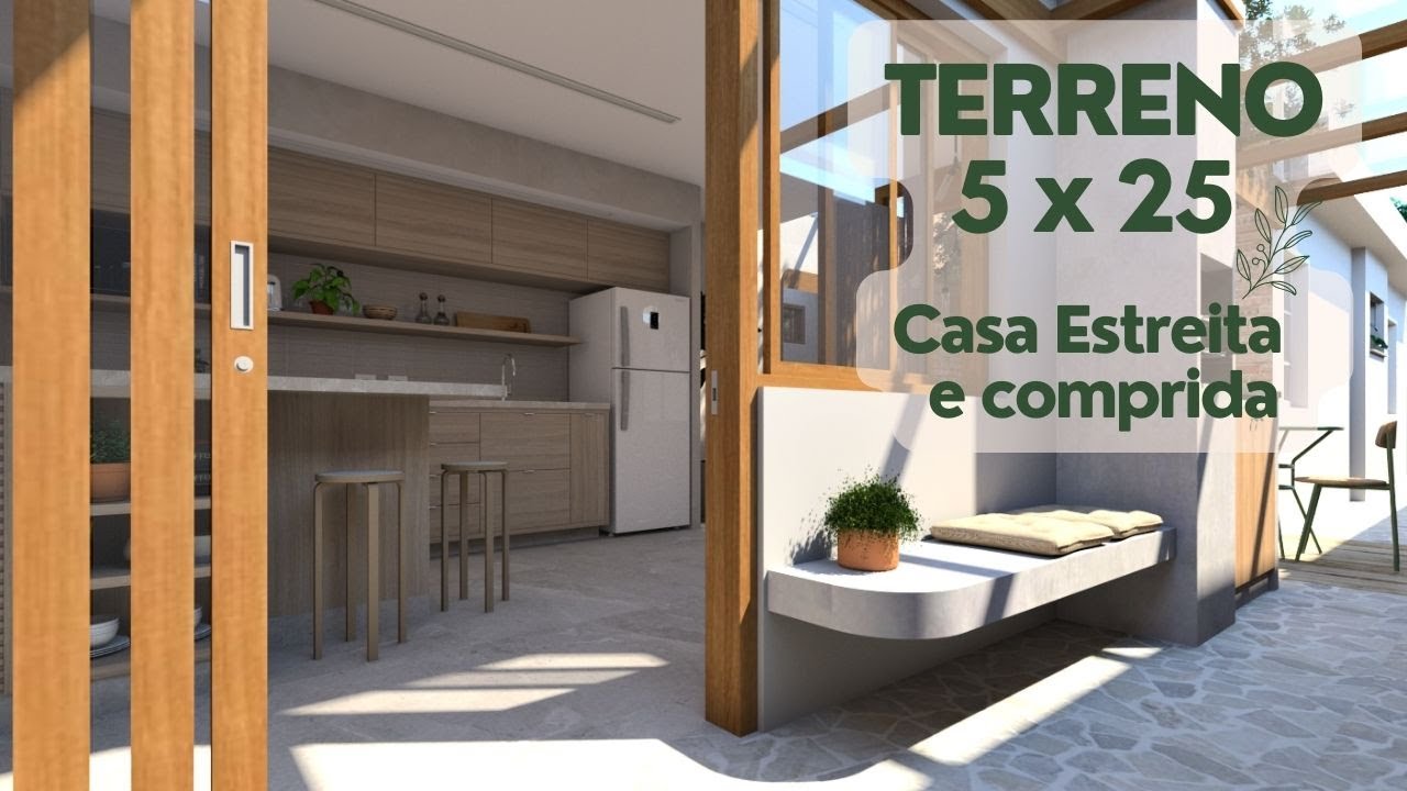 Terreno 5x25 - Casa Comprida e Estreita -2º versão - YouTube