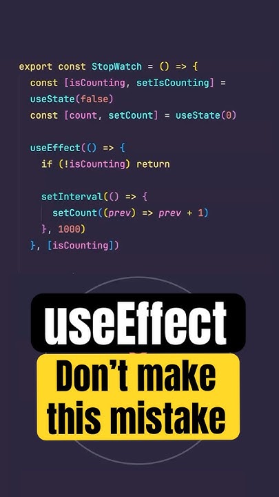 useEffect - Avoid This Common Mistake in React - YouTube