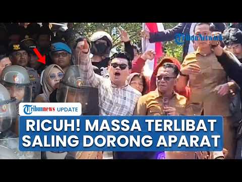 Demo di Kantor Bupati Gowa Ricuh, Massa Saling Dorong dengan Aparat Imbas Nonaktif Belasan Pejabat