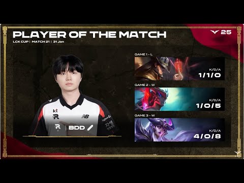 2025.01.31 LCK Cup 2025 KT vs DNF | KT BDD 비디디 하이라이트 - YouTube