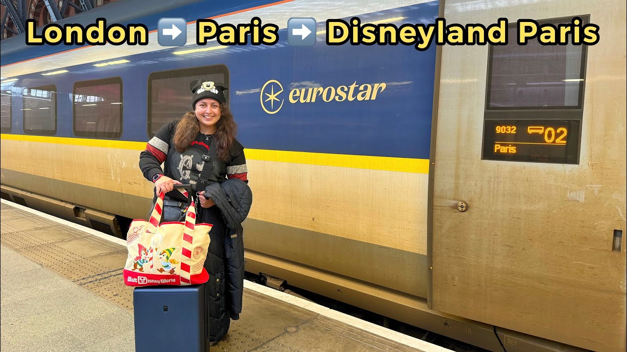 Disneyland Paris TRAVEL Day! 🚅 Eurostar from LONDON to PARIS Gare du ...