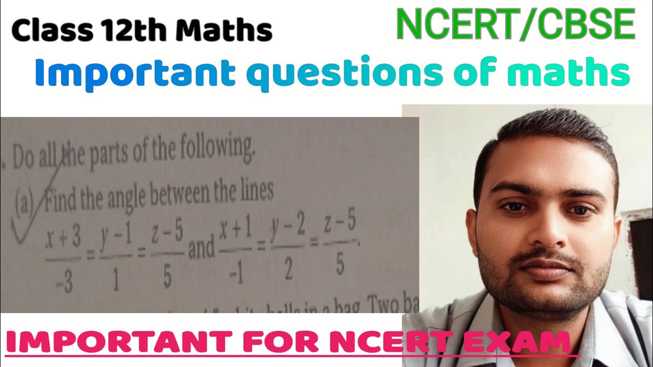 class 12th maths important questions for NCERT upboard/most important ...
