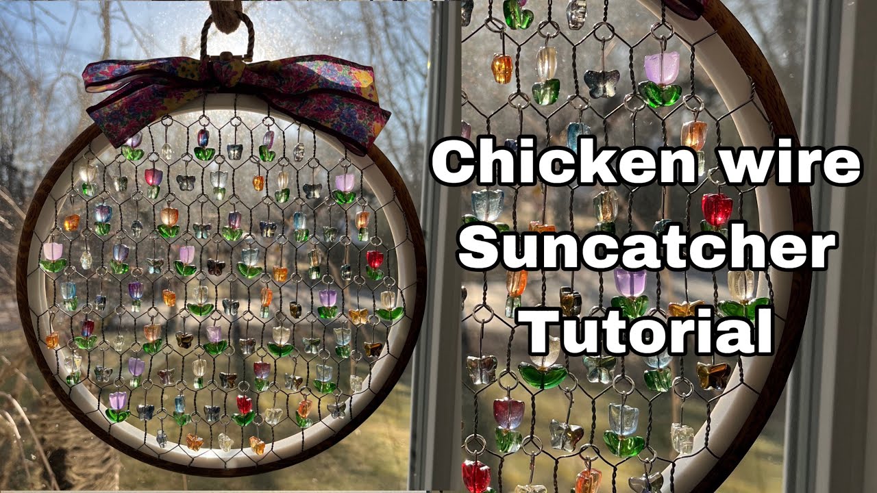 Viral chicken wire suncatcher tutorial - YouTube