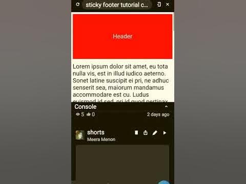 CSS Sticky Footer #shorts #css #howto #css3 #shortsvideo #footer #flexbox #htmlcss #webdesign ...