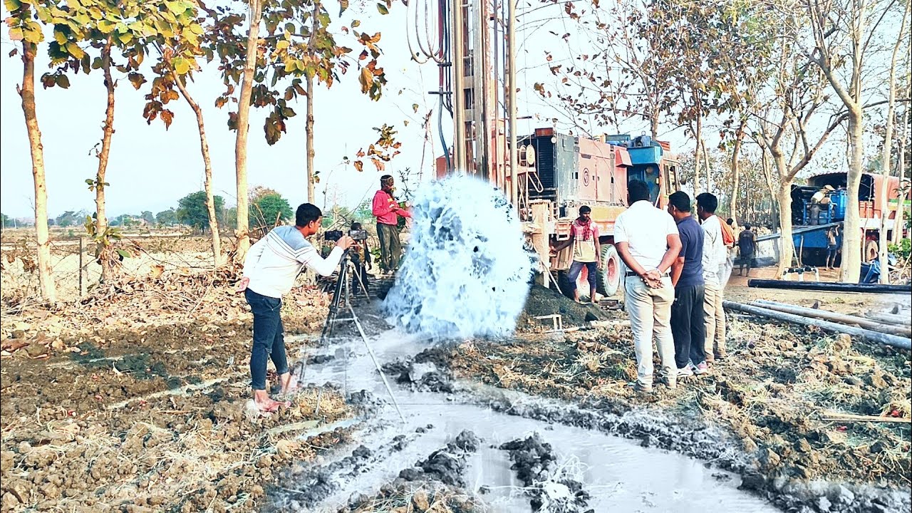 Borewell Drilling Complete Process | 3 HP Motor With 100% Coconut Water ...