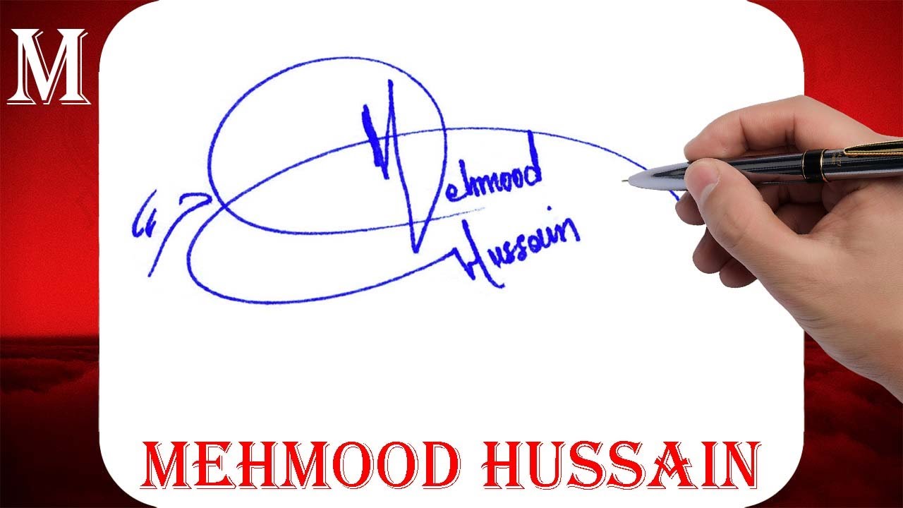 Mehmood Hussain Signature Style - M Signature Style - Signature Style ...