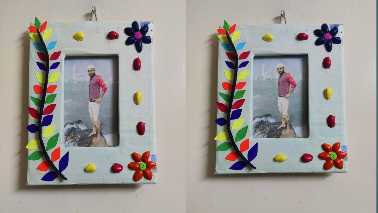 Photo Frame Making at home|How to make photo frame|diy Photo Frame ...