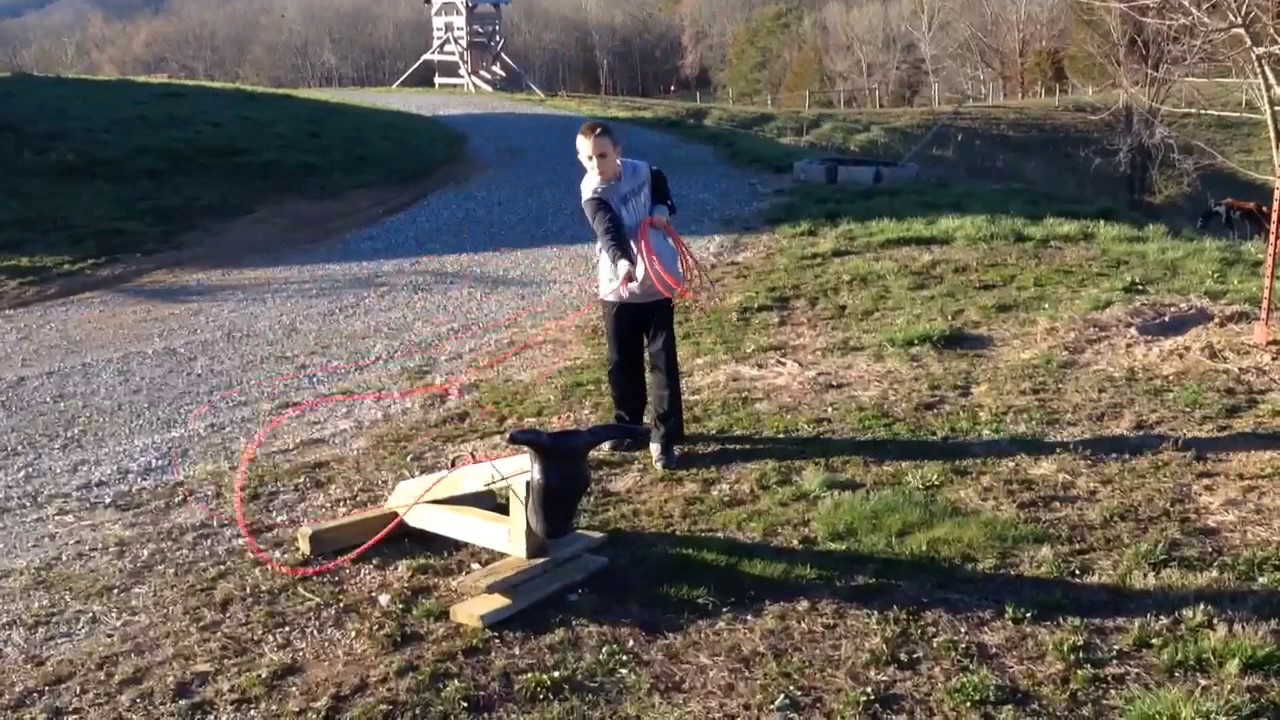 Second time roping the dummy - YouTube