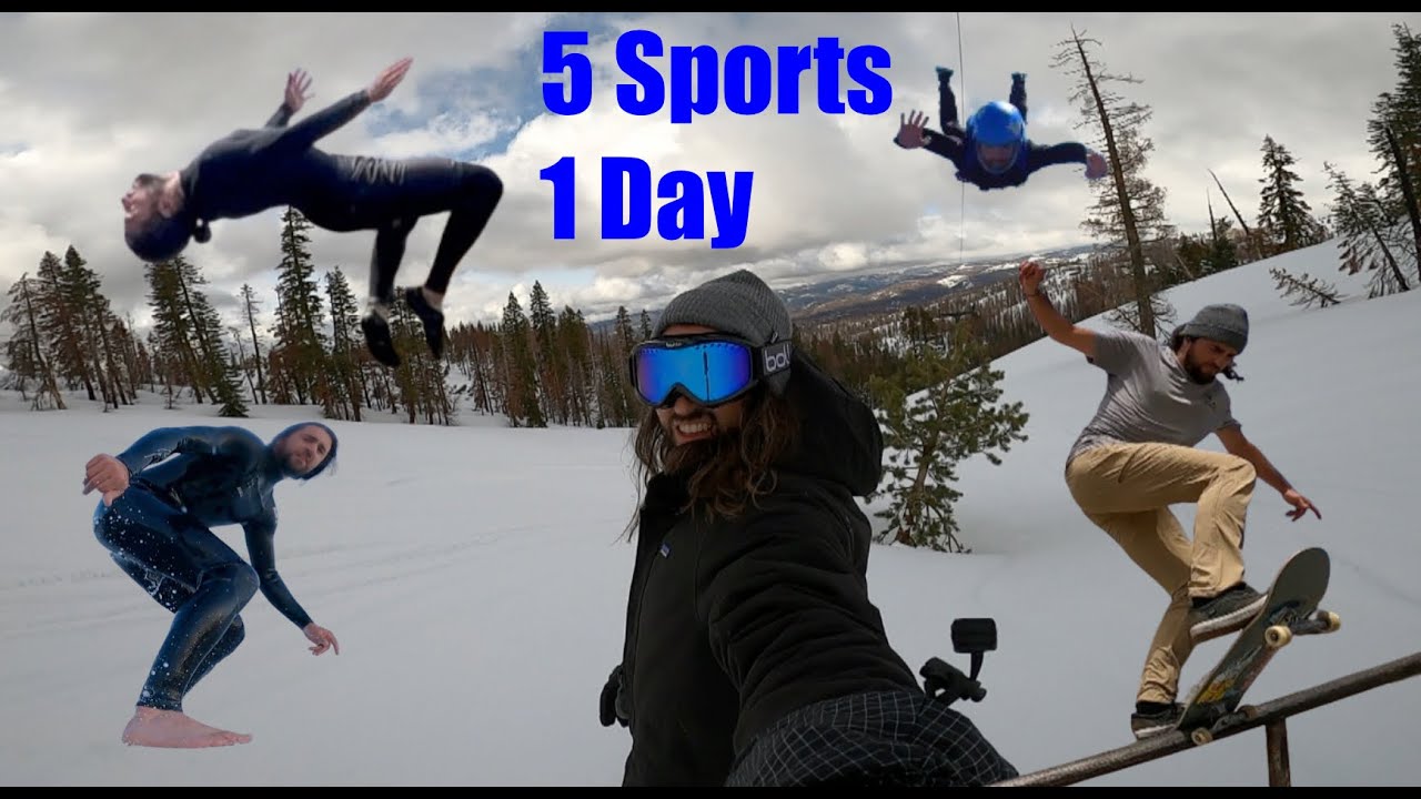 1st person to do all 5 sports in a day? Epic Day - YouTube