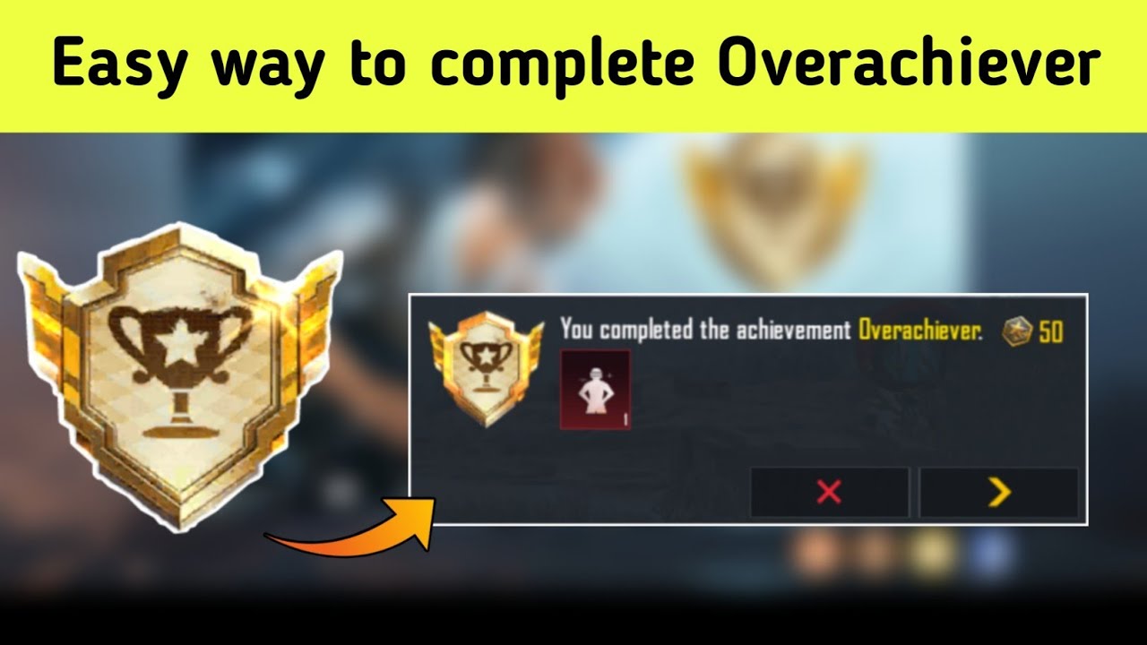 Easy way to complete Overachiever Achievement in bgmi / pubg mobile ...