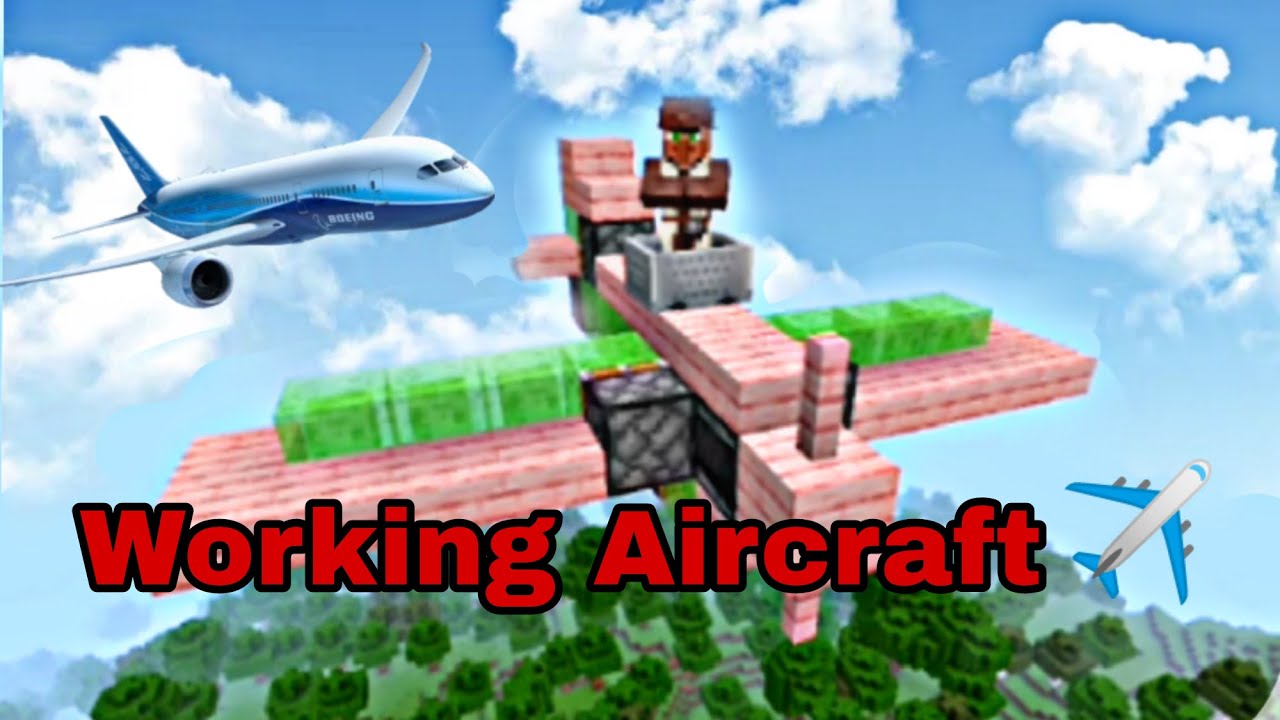 How to build a working Airplane in Minecraft (The Easy Way) - YouTube