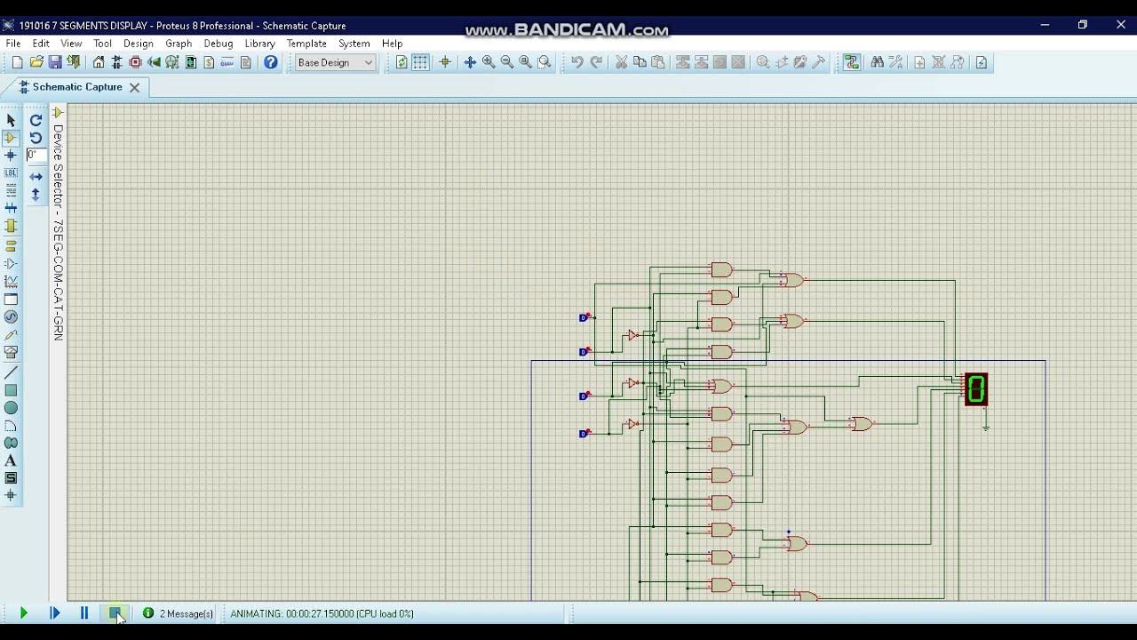 7 SEGMENTS TO BCD DISPLAY USING LOGIC GATES ON PROTEUS SOFTWARE - YouTube
