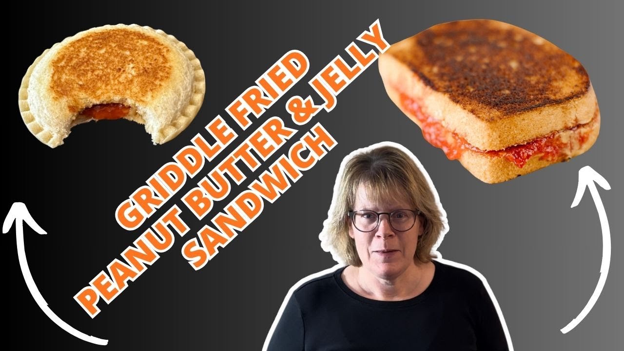 Griddle Fried Peanut Butter and Jelly Sandwich is toasted crispy with ...