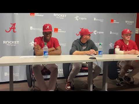 Alabama Baseball's Rob Vaughn, Alton Davis II, and Mac Guscette After ...