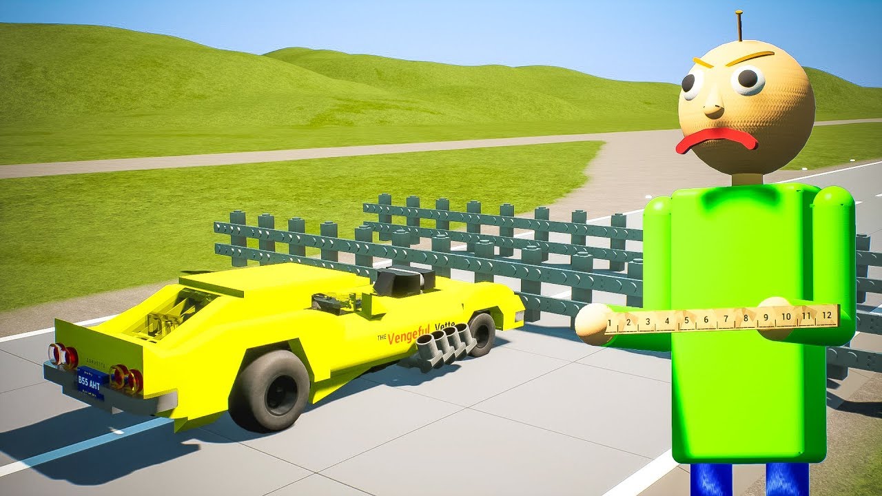 Baldi Trap against Lego Cars | Brick Rigs - YouTube