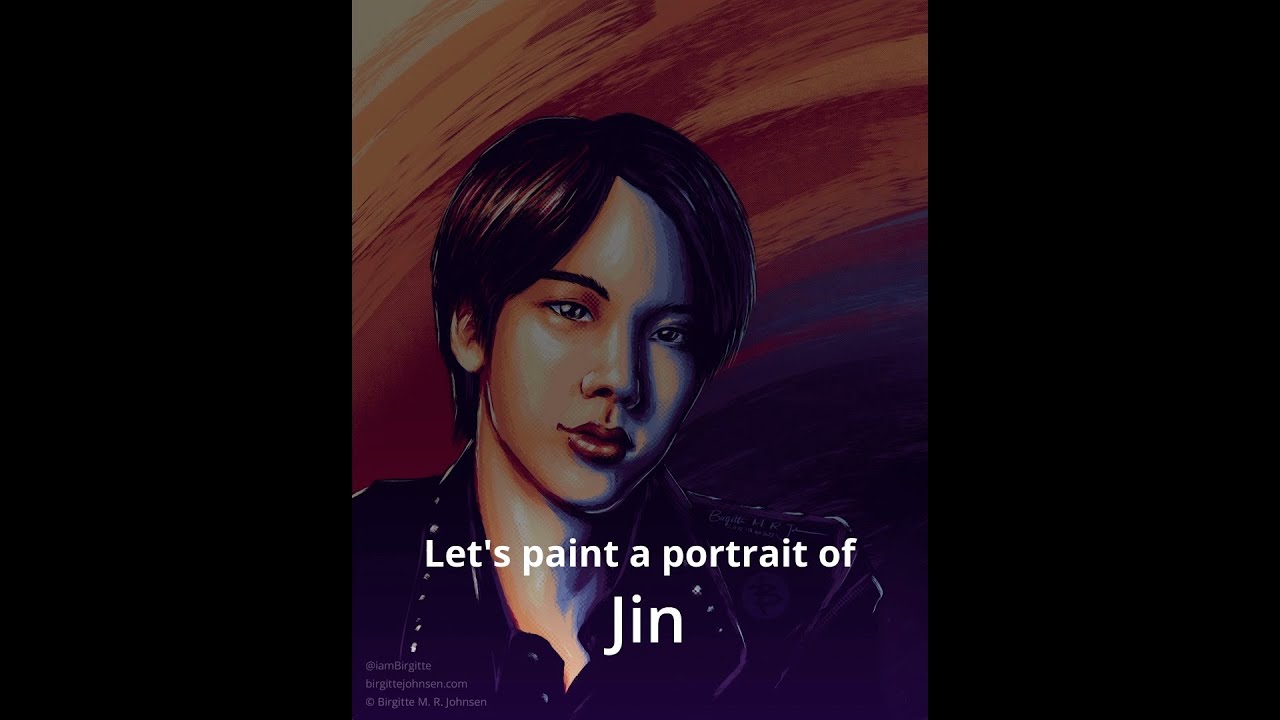 Let’s paint a portrait of Jin from BTS - YouTube