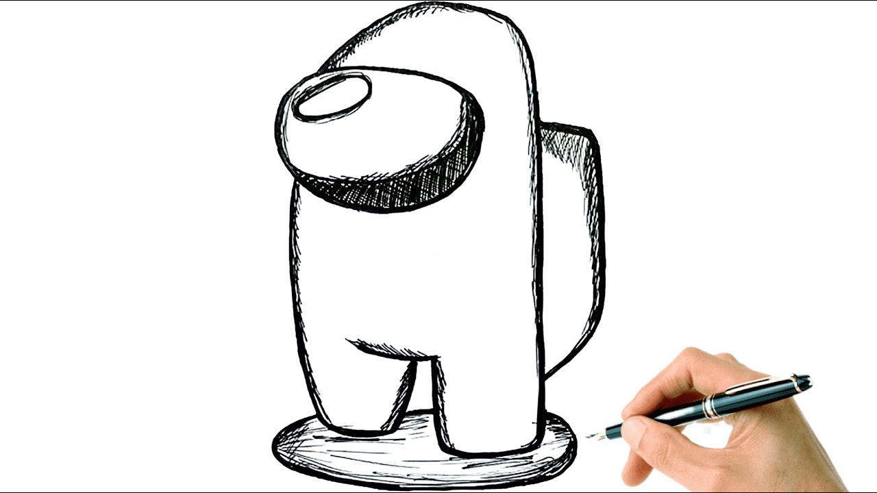 How to draw AMONG US CREWMATE NEW - YouTube