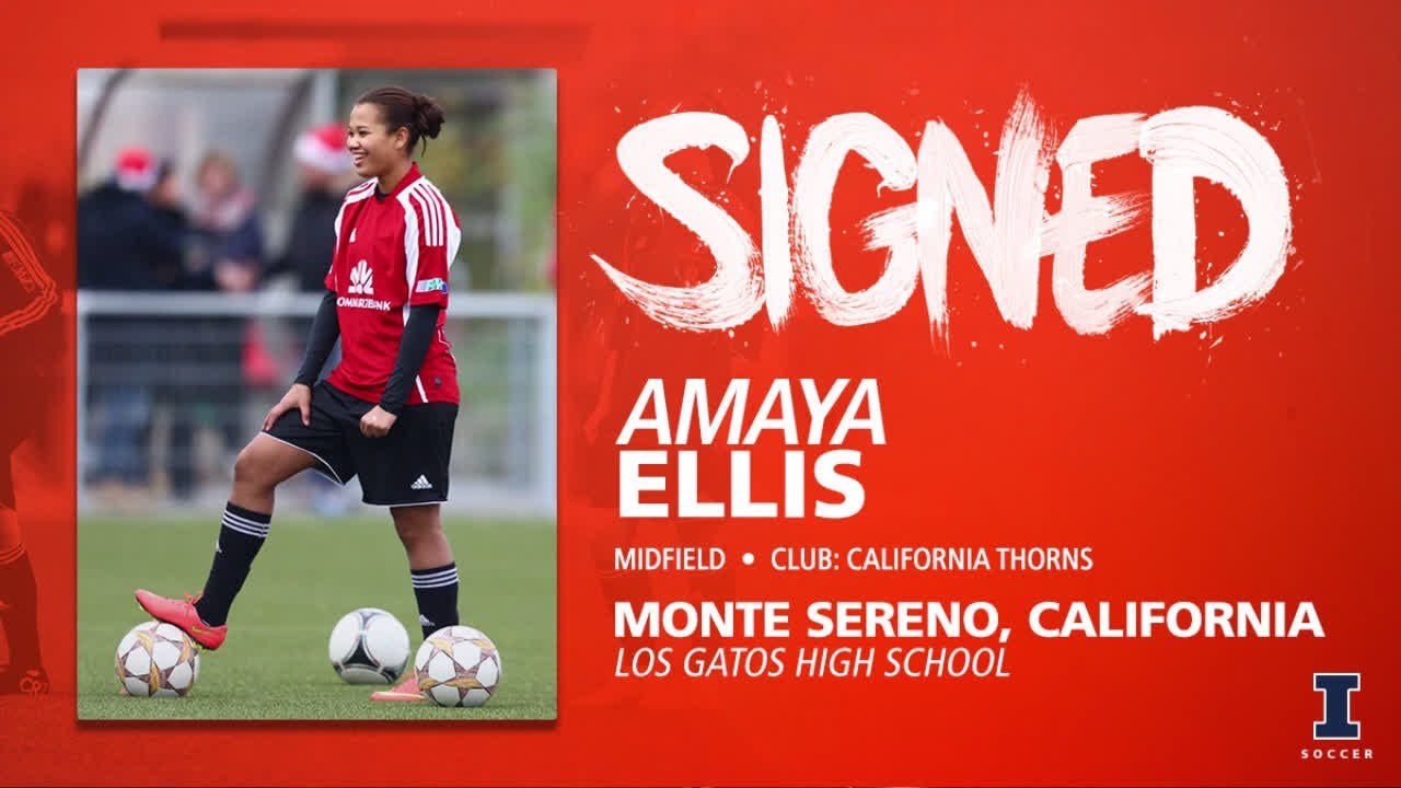 Illini Soccer Signed | Amaya Ellis - YouTube