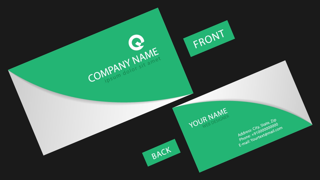 Illustrator tutorial - Business card design - YouTube