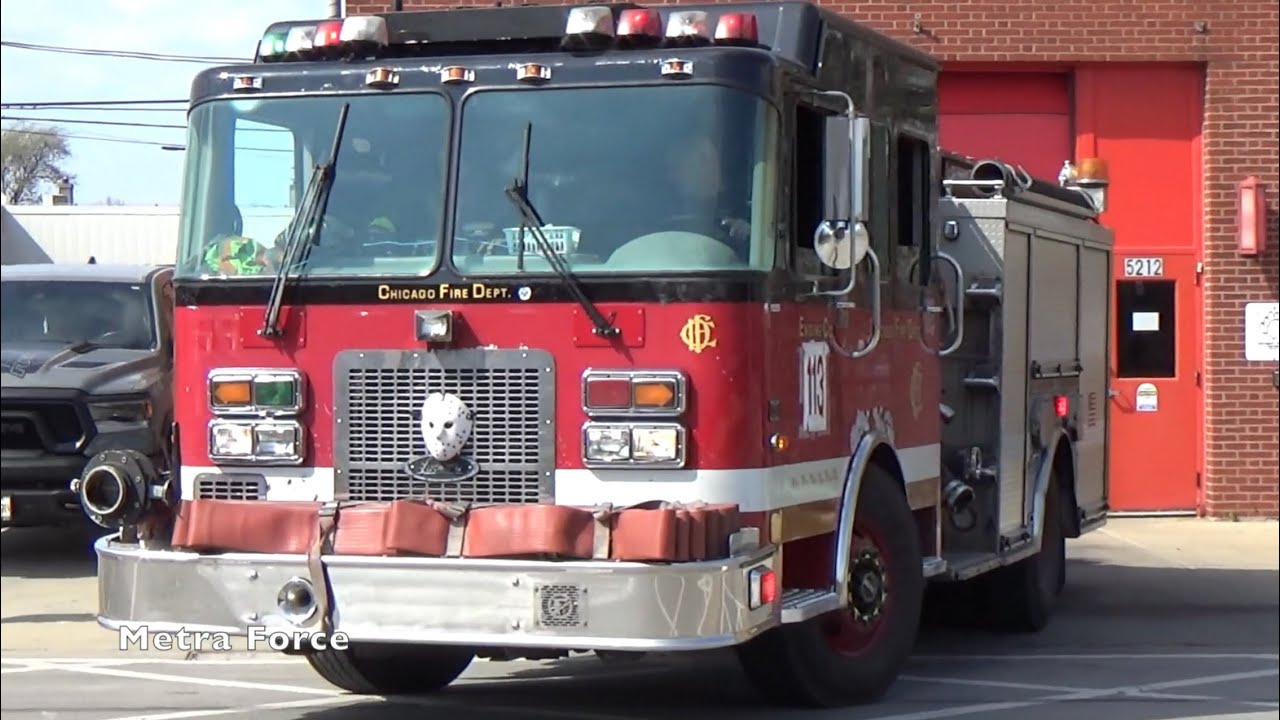 Chicago Fire Dept Engine 113 (Spare) Responding - YouTube
