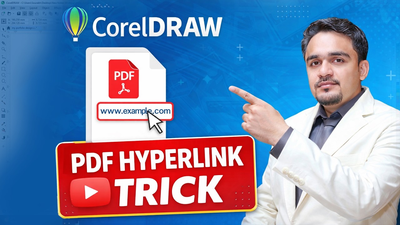 How to Create Clickable PDF Hyperlink in CorelDRAW - YouTube
