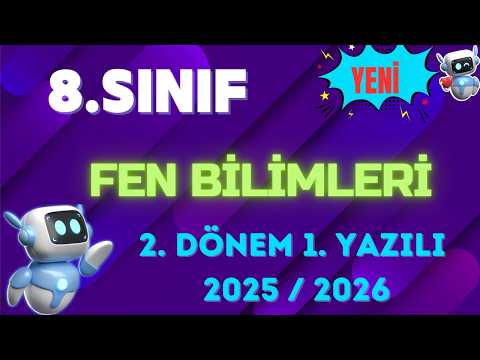 8.Sınıf Fen Bilimleri Dersi 2.Dönem 1.Yazılı  Açık Uçlu Soruları ve Cevapları Yeni 2026 Güncel -1-