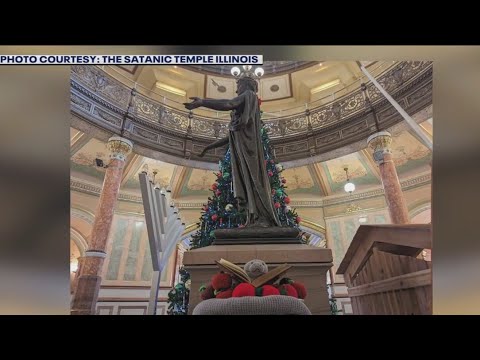 Satanic Temple of Illinois unveils holiday display at state capitol ...