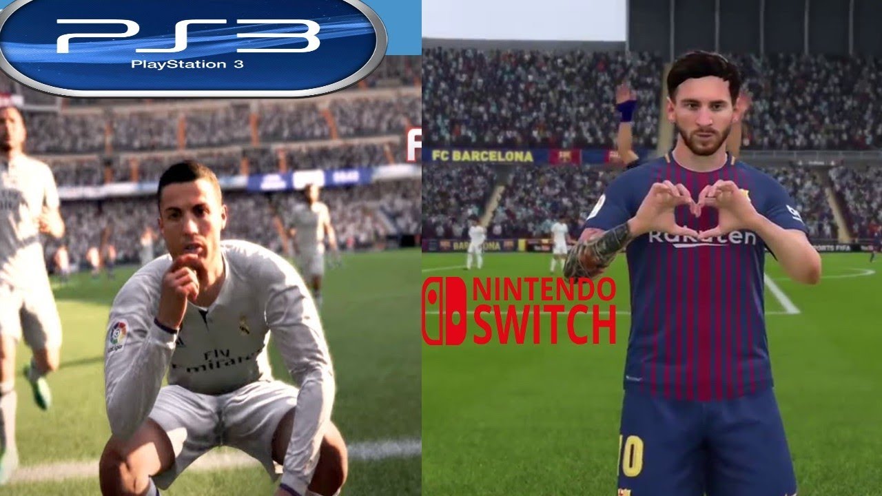 FIFA 18 PS3 vs Nintendo Switch - Messi's vs Ronaldo Goal - YouTube