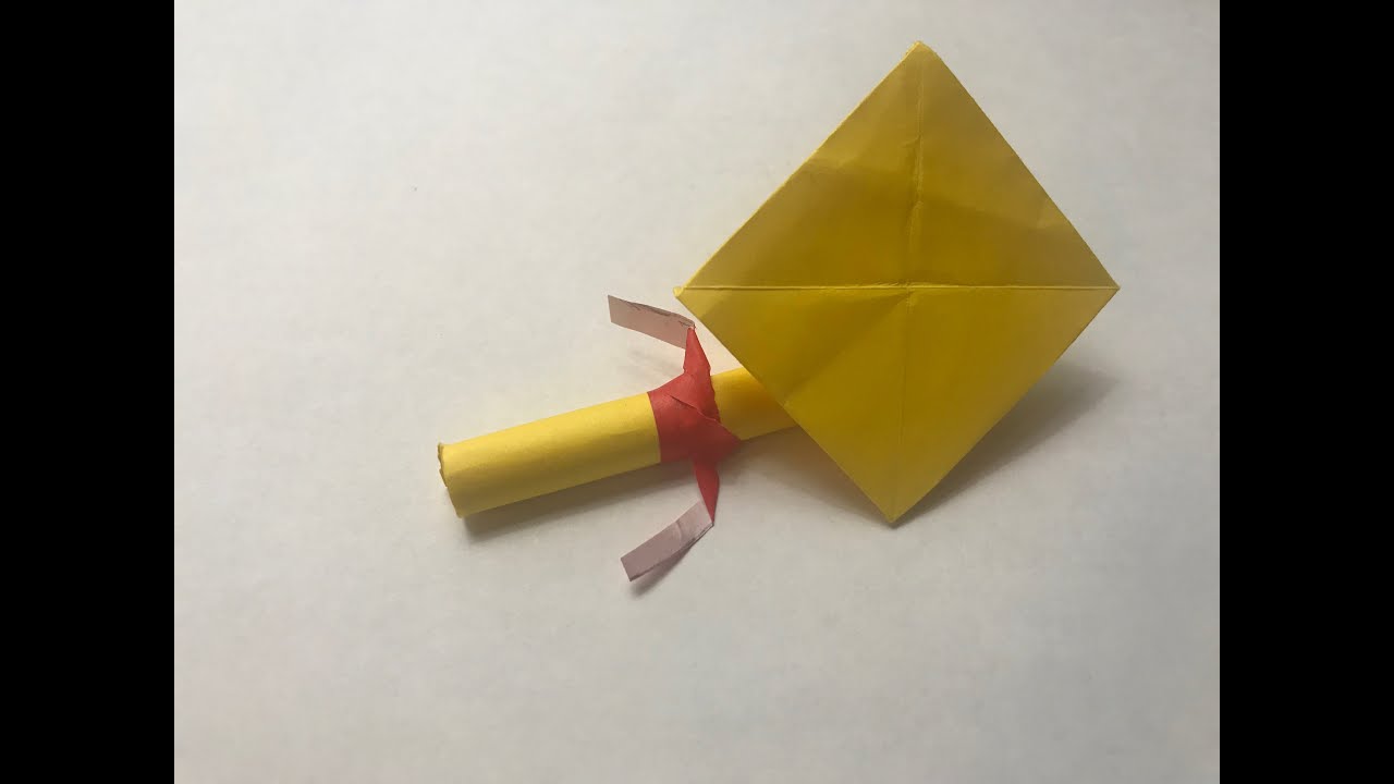 Graduation Cap & Diploma (ORIGAMI) - YouTube