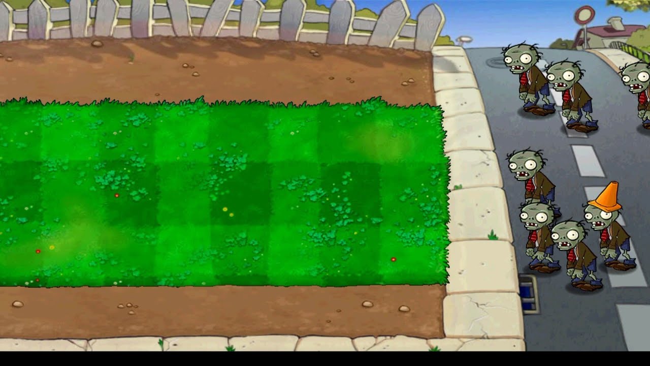 Plants Vs Zombies, (Day) Level 4 - YouTube