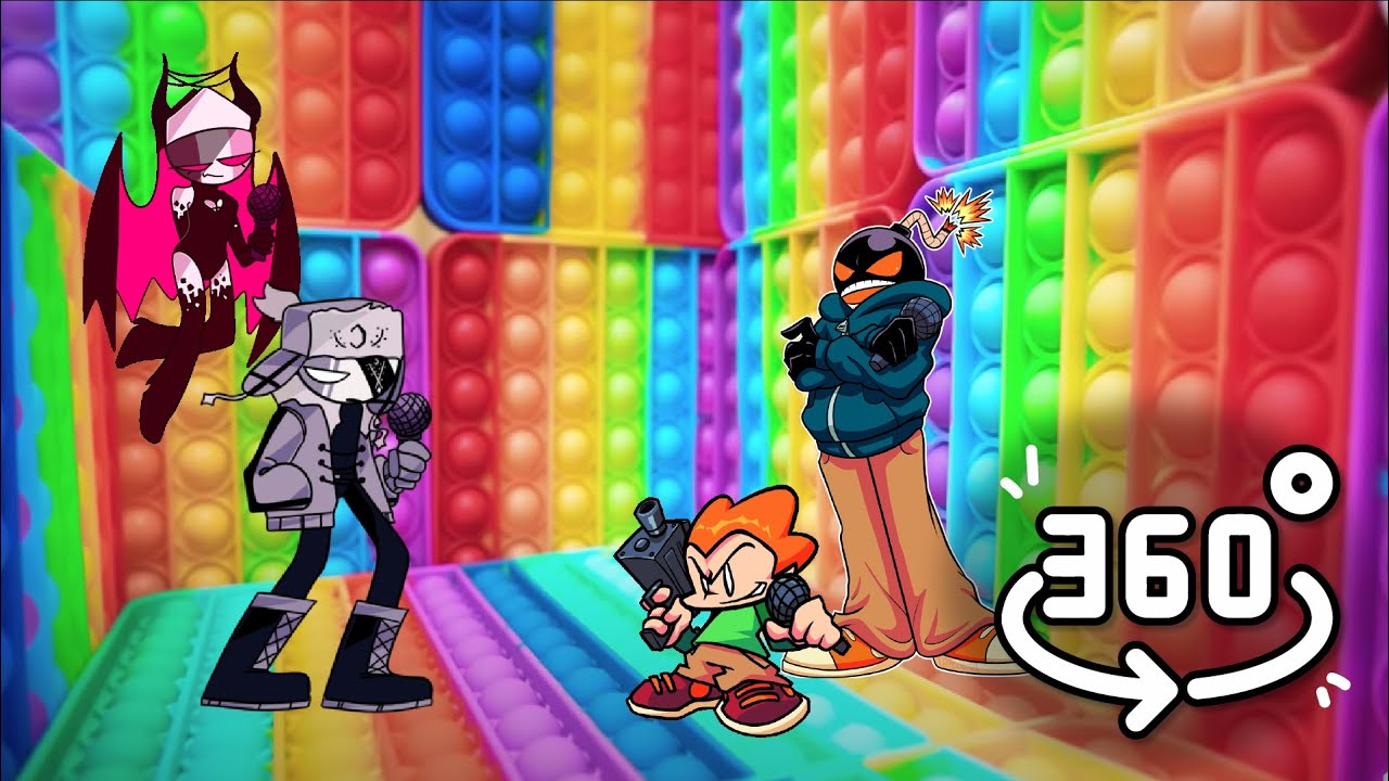 VR 360 Friday Night Funkin' Pop It Jelly Mukbang & Sarvente Animation ...