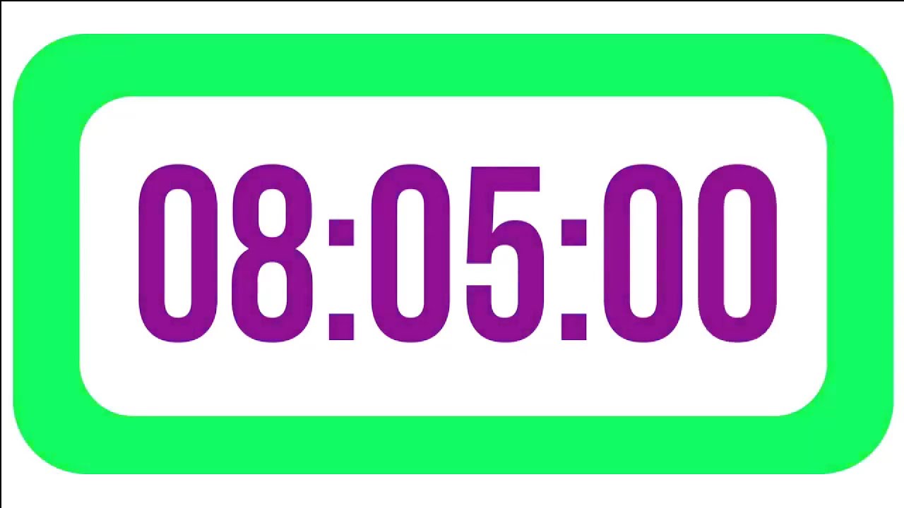 485 Minutes 08 05 HoursCountdown Timer Clock with Alarm Sound⏰🔔 - YouTube