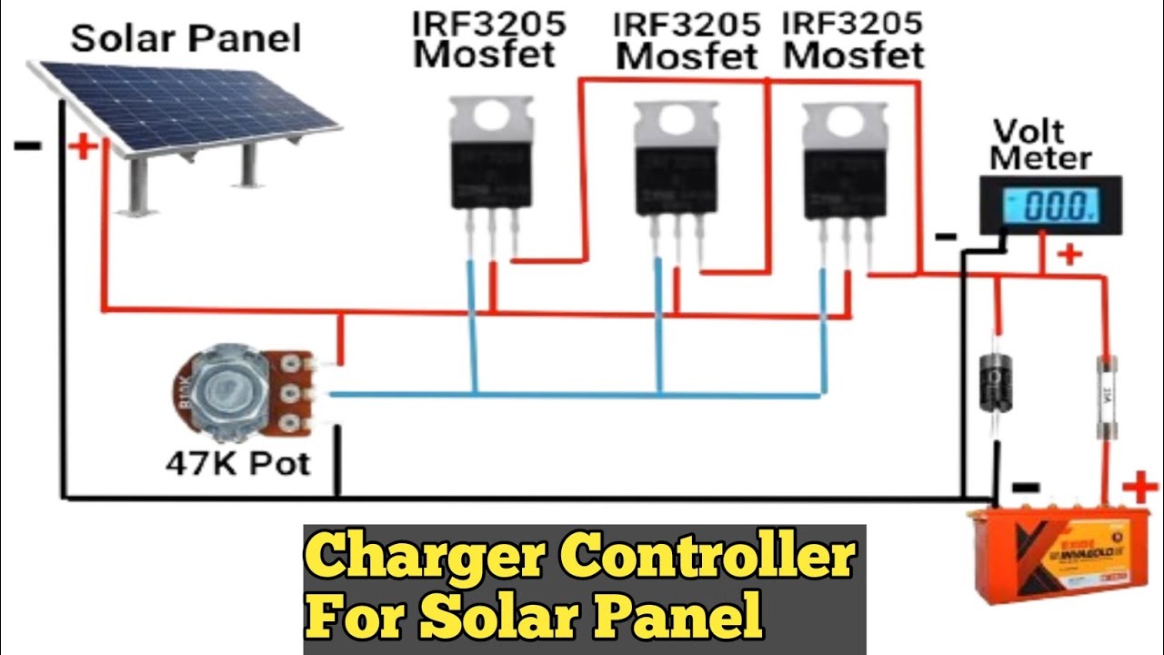 Charger Controller For Solar Panel Using IRF3205 Mosfet// - YouTube