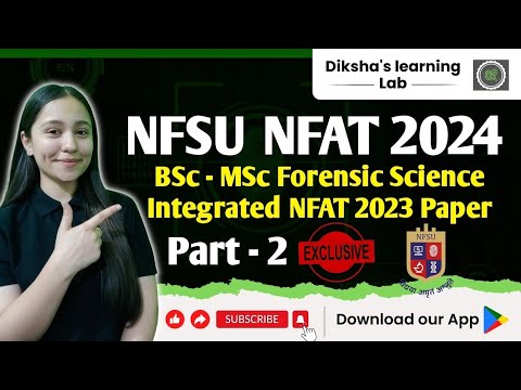 BSc - MSc Integrated Previous Year Paper || NFSU NFAT 2024 || PYQ PART ...