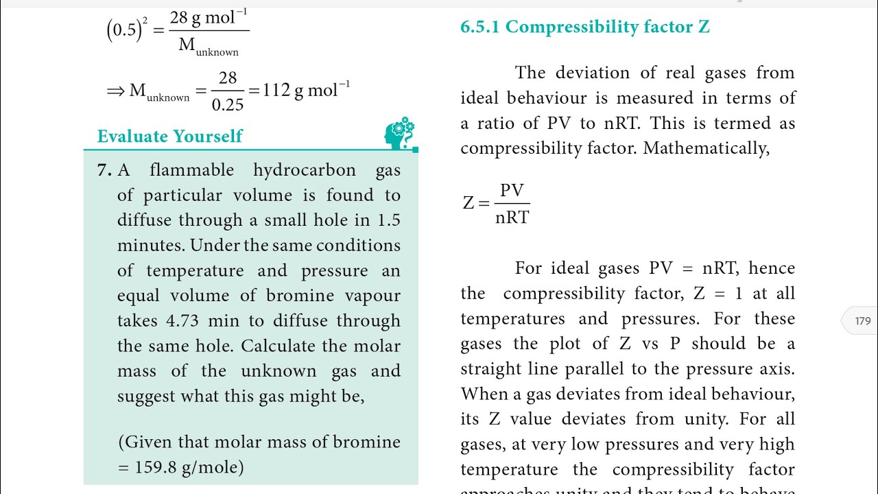 Compressibility factor (z) ,11th chemistry,Unit-6 -in Tamil - YouTube
