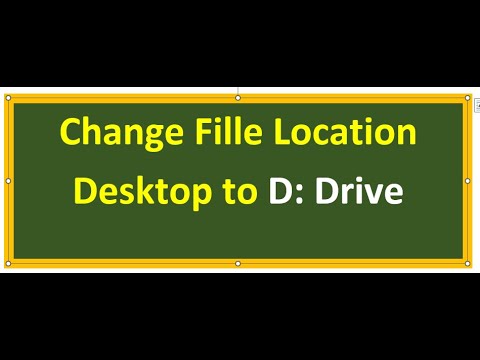 How to change File Location ? - YouTube