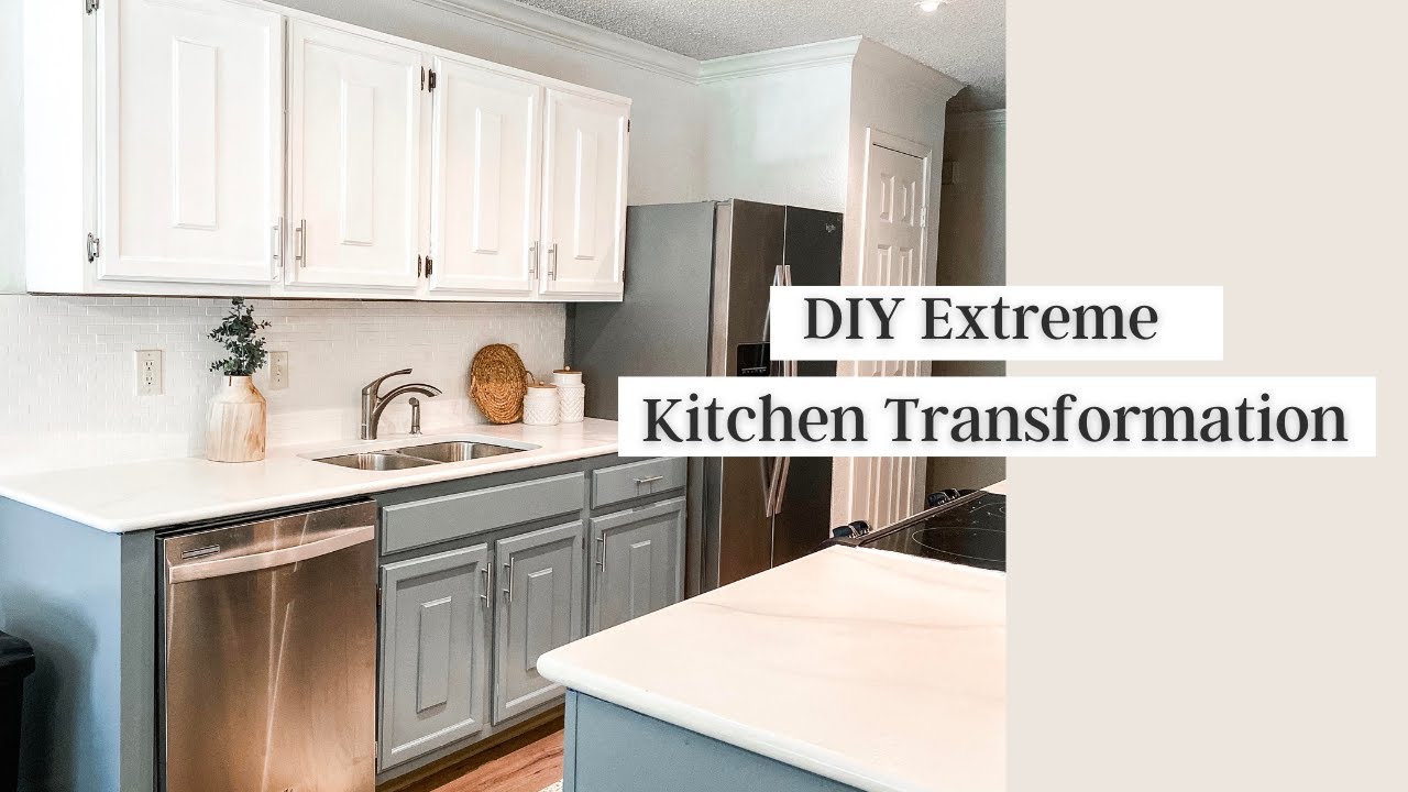 DIY Extreme Kitchen Transformation - YouTube