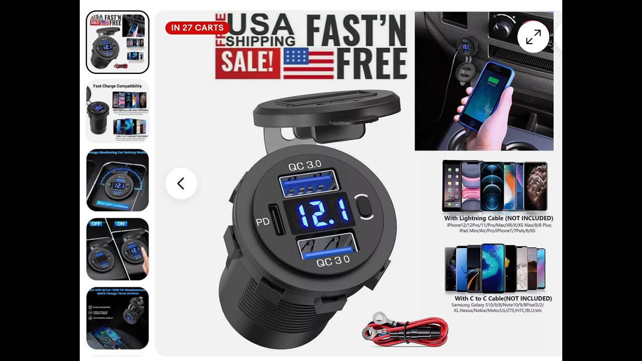 USB & C charging port installation with the use of a step down drill ...