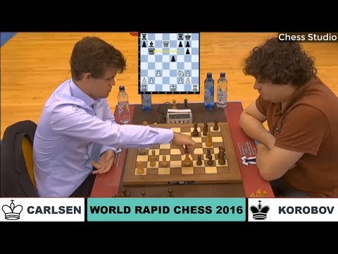 BLUNDER Ng5!!! CARLSEN vs KOROBOV || WORLD RAPID CHESS 2016 - YouTube