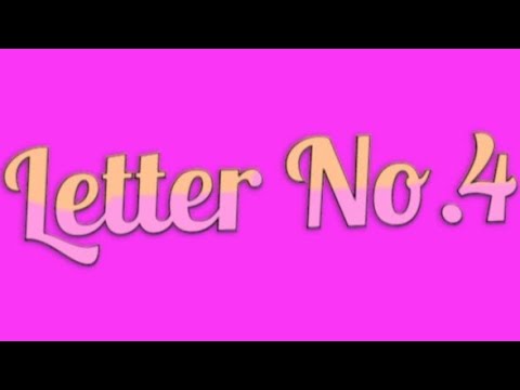 18 letters in 18 days Letter No.4 - YouTube