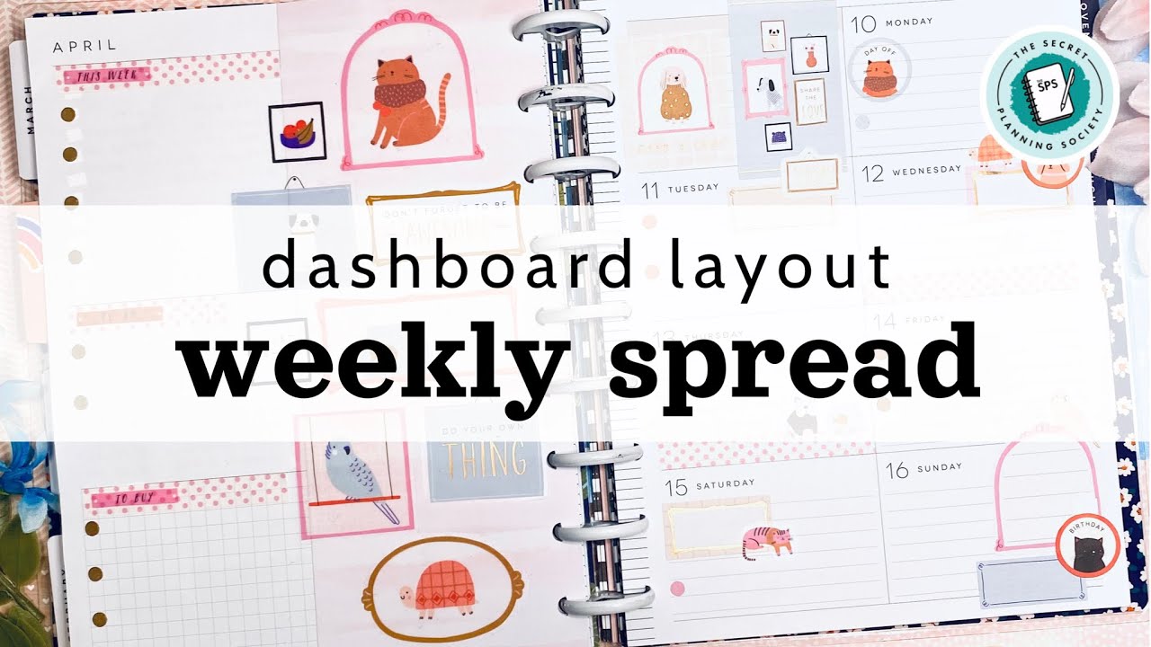 Happy Planner | Plan With Me | Dashboard Layout Spread Apr 10 - 16 ...