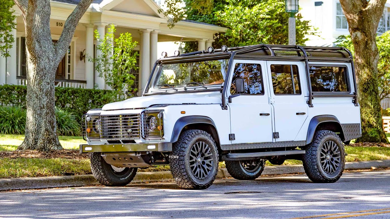 Fully RESTORED (1989) Defender 110 with Electric 450 HP TESLA Engine ...