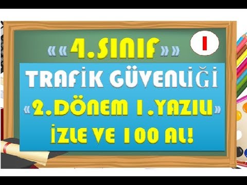 4..Sınıf Trafik Güvenliği 2.Dönem 1.Yazılı Hazırlık 1-Yardımcı Öğretmen