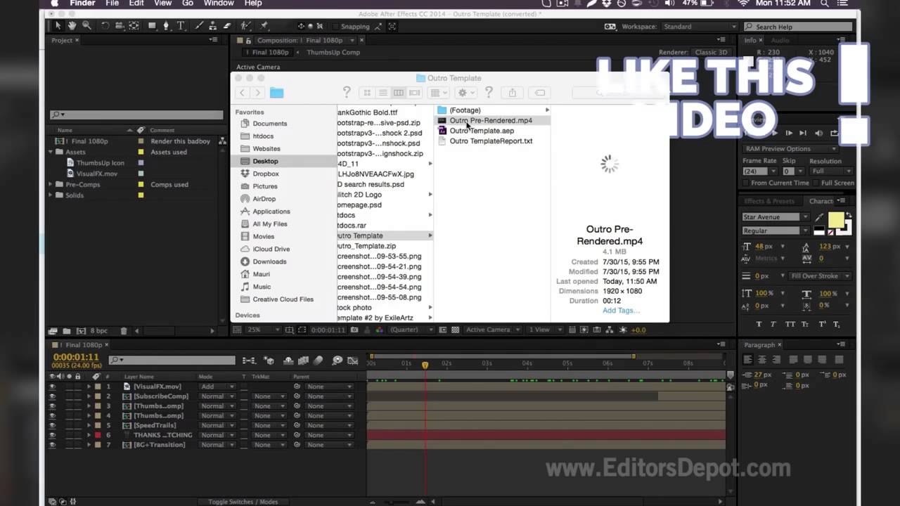 No Editing Required! Free Awesome Red Outro Template Adobe After ...