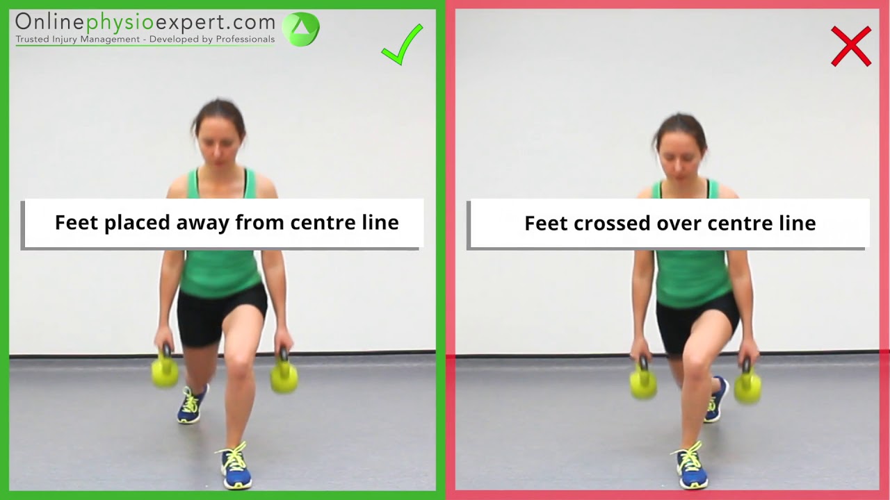Backward Lunge Exercise Tutorial (Level 2) - ONLINE PHYSIO EXERCISES - YouTube