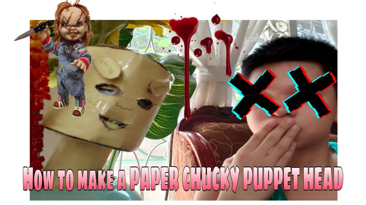 How to make a paper chucky doll puppet head tutorial | Ronald Zhi zhi ...