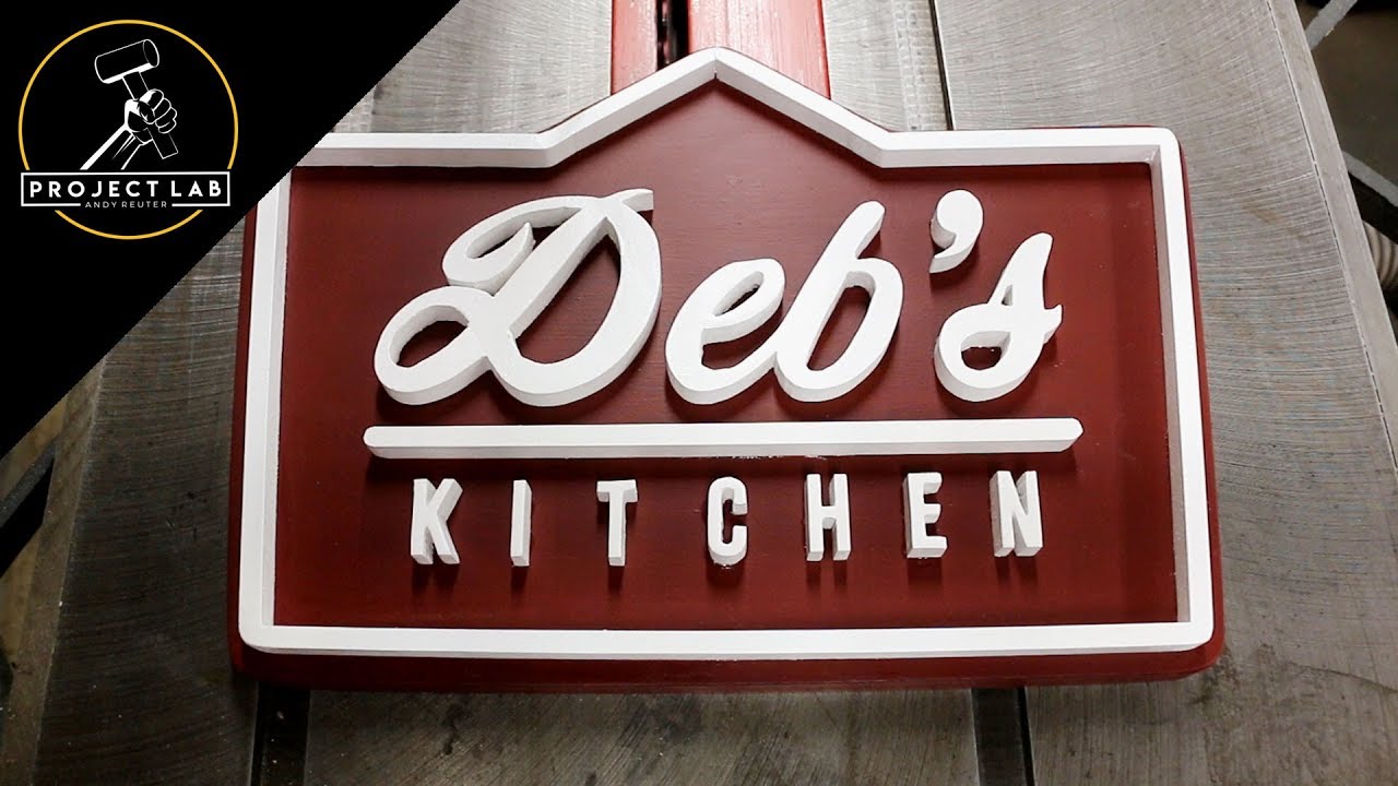 DIY vintage restaurant sign — Deb's Kitchen - YouTube