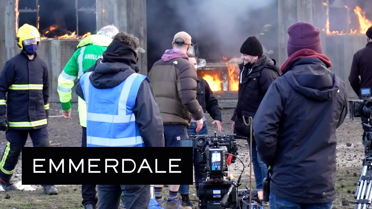 Emmerdale - Behind the Scenes of the Barn Explosion - YouTube