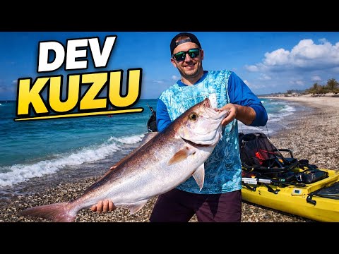 KANO İLE REKOR DEV KUZU !! /  Kayak Fishing Giant Amberjack